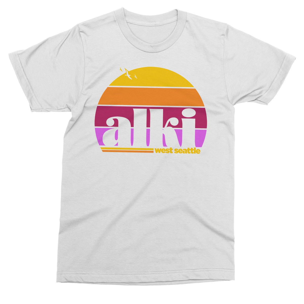 Alki Beach West Seattle Sunset tshirt